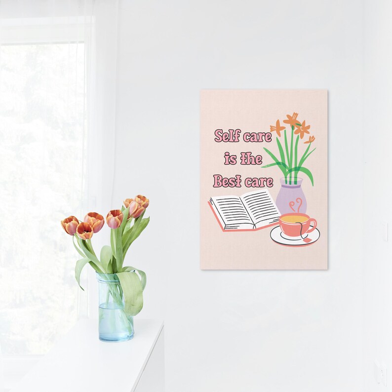 Self Care is the Best Care Printable - Cozy Design - Digital Wall Art ...