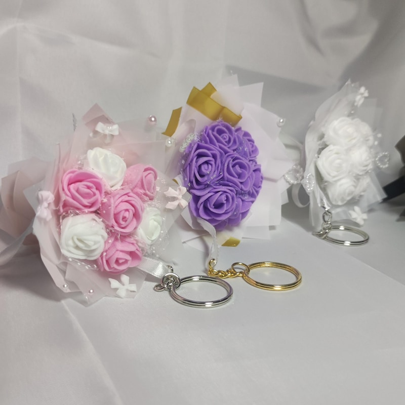 Floral Bouquet Key Chain - Etsy UK