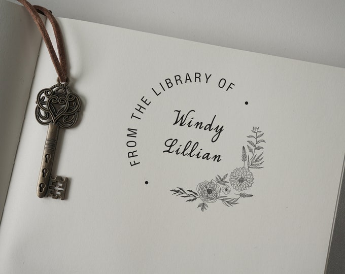 Book Stamp, Library Stamp, Custom Library Stamp, Teacher Stamp, Book ...
