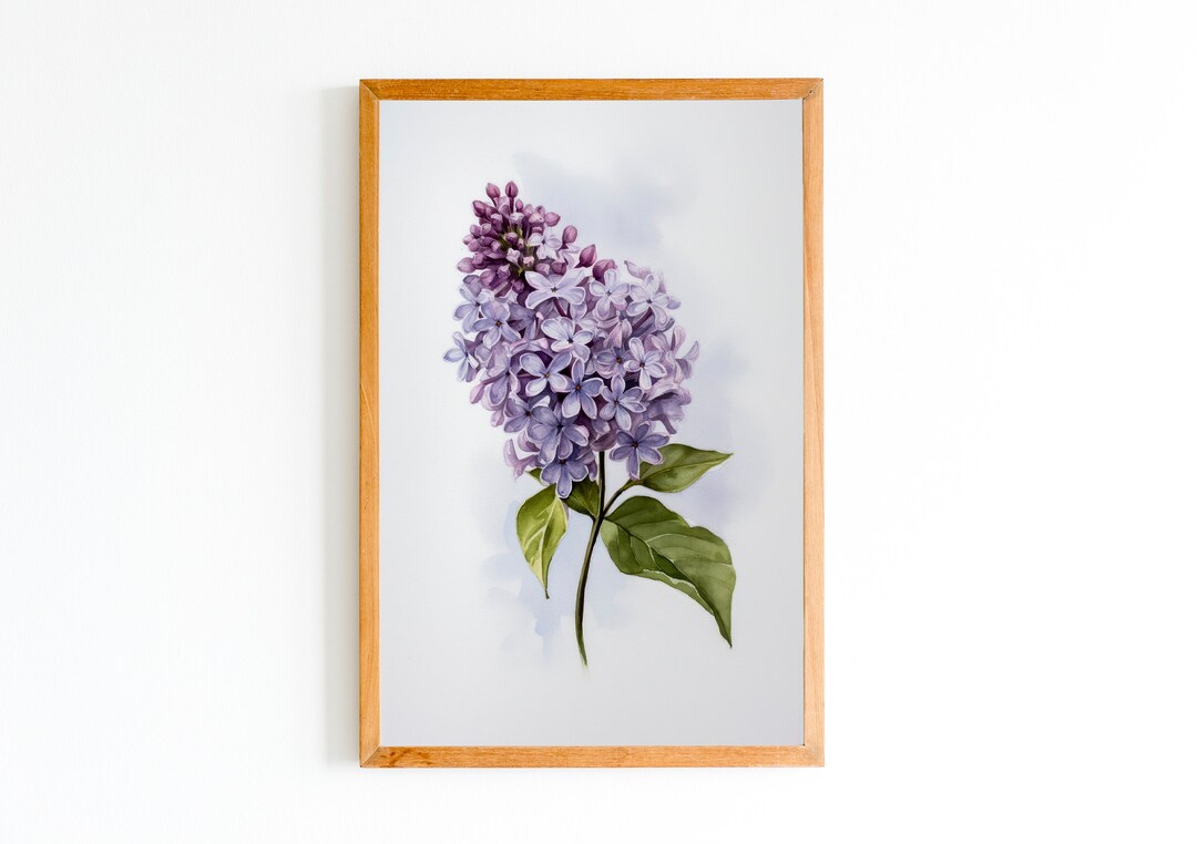 Watercolor Lilac Flower Print | Lilac Art Print | Lilac Wall Decor ...