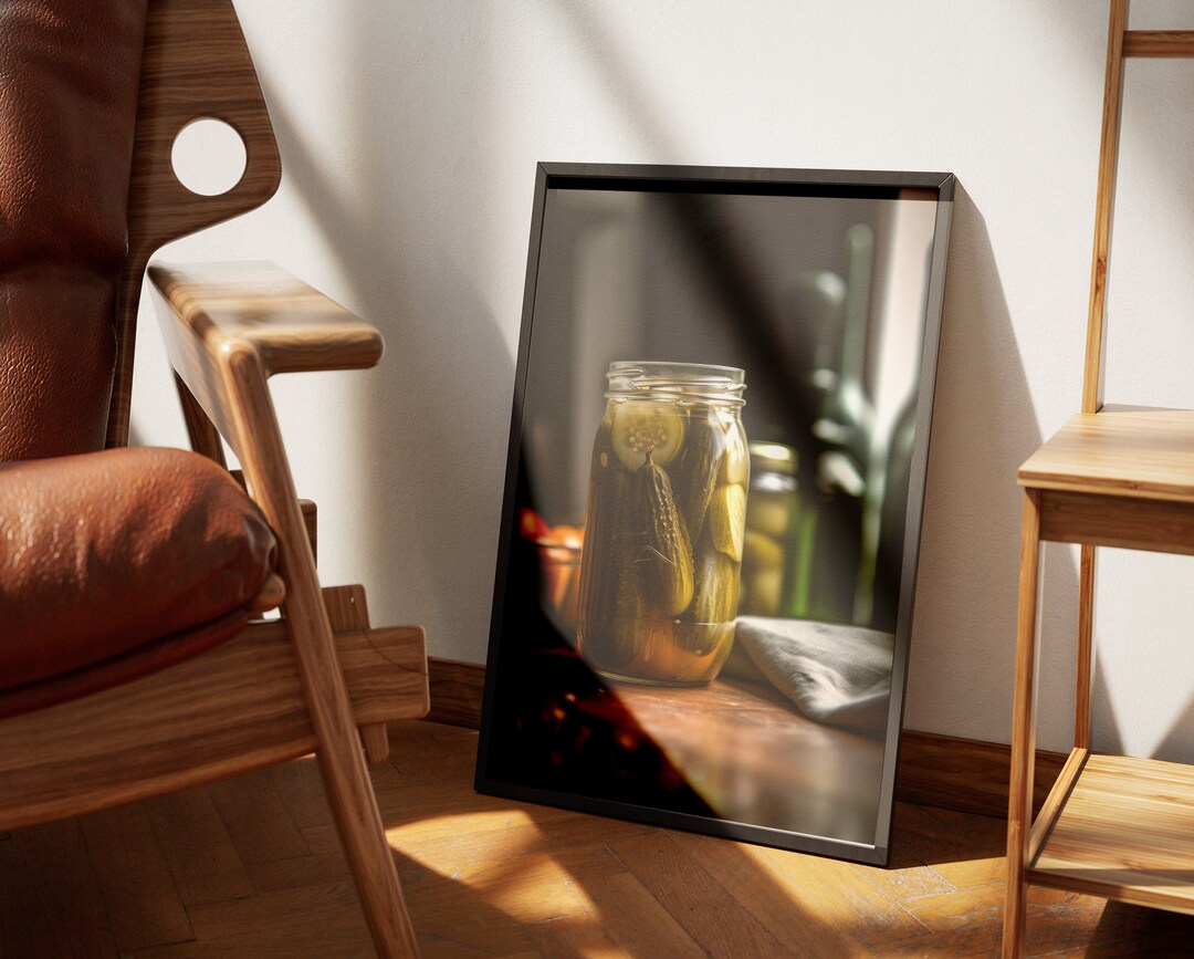 Pickle Jar Close-up Photography Digital Print Pickle Poster Food ...