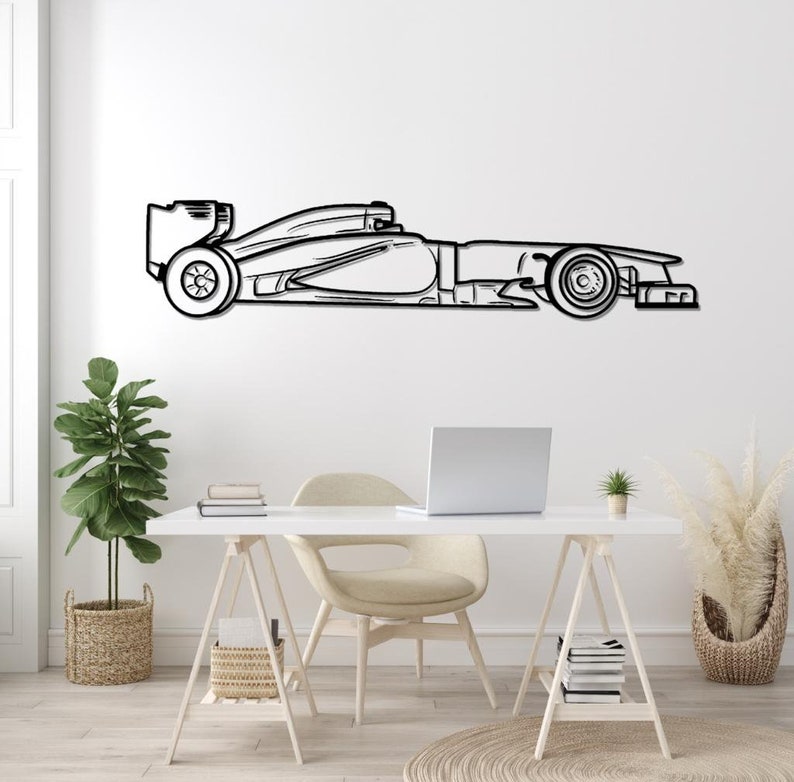 F1 Silhouette Large Metal Wall Art Car Garage Wall Decor F1 - Etsy