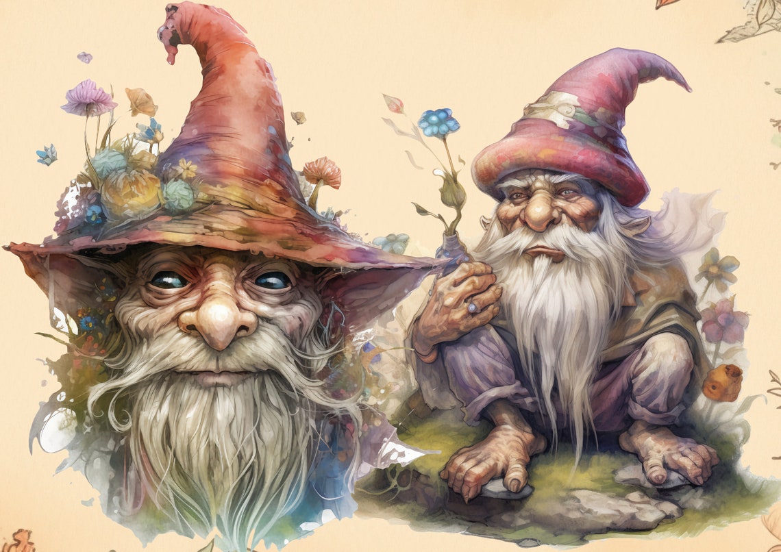 16 Garden Gnomes PNG. Fantasy. Magic Creatures. Fantastic Creatures ...