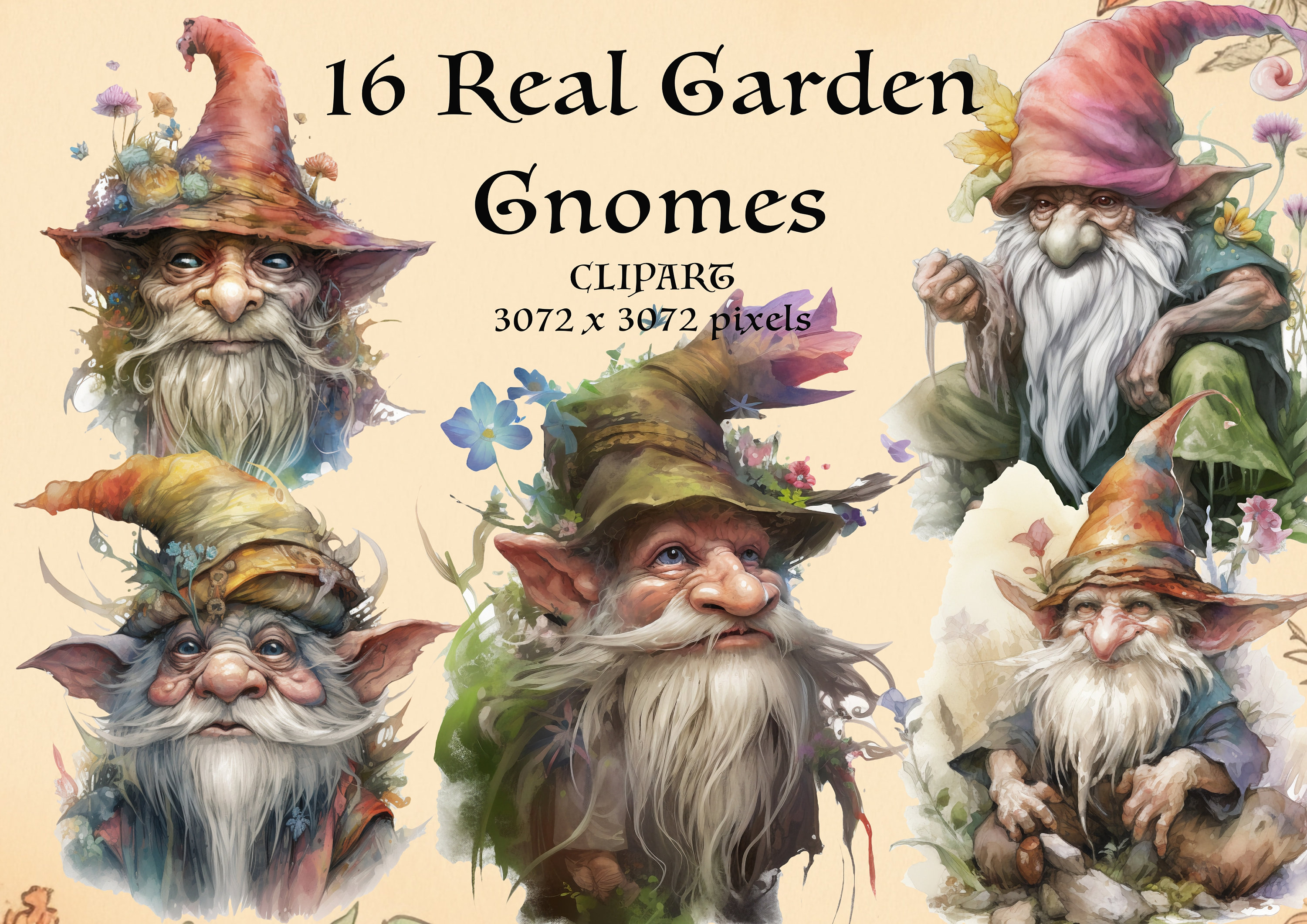 16 Garden Gnomes PNG. Fantasy. Magic Creatures. Fantastic Creatures ...