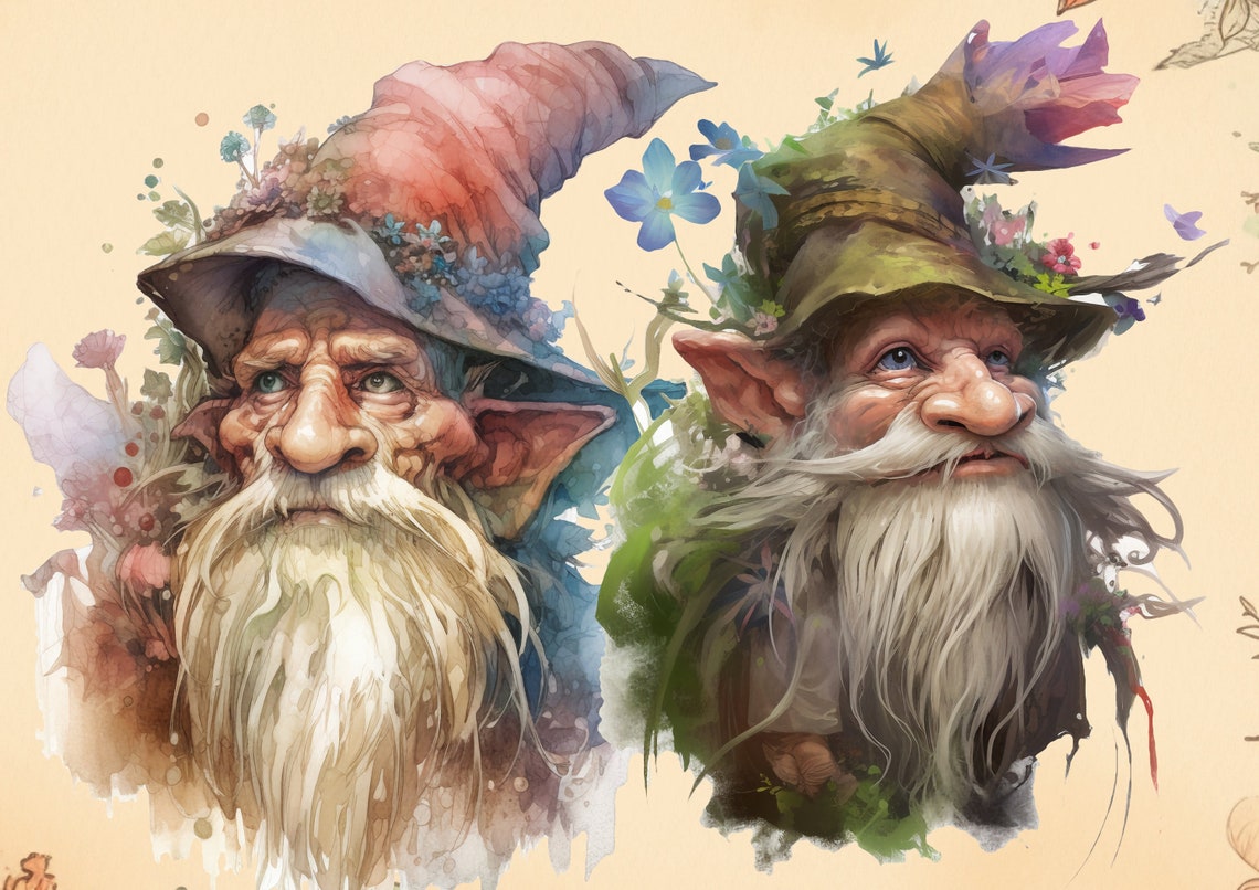 16 Garden Gnomes PNG. Fantasy. Magic Creatures. Fantastic Creatures ...