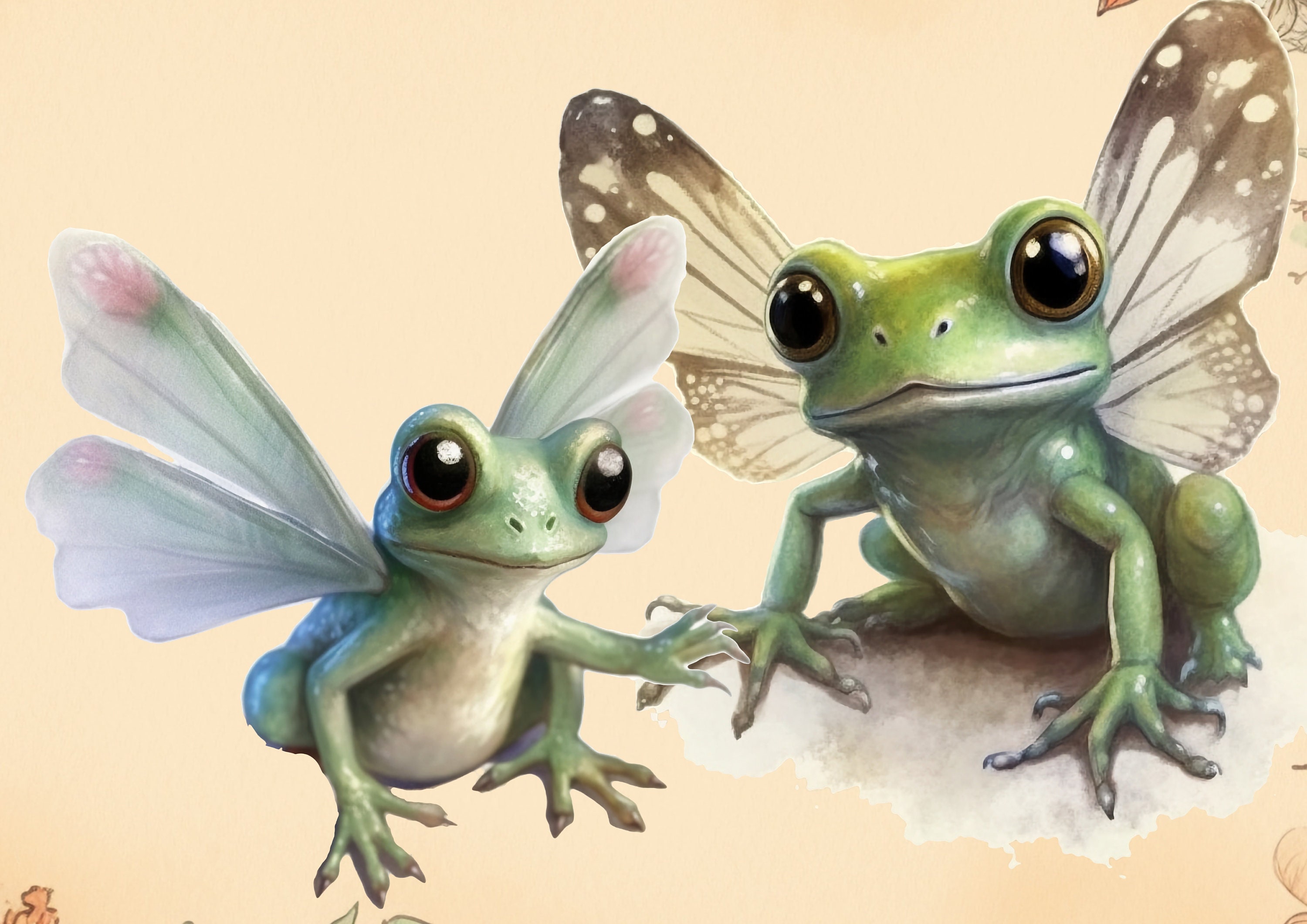 14 Fairy Frogs PNG. Fairycore Fantasy. Goblincore Fairy. Cottagecore ...