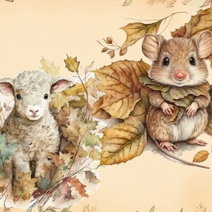 17 Cute Animals in the Autumn Forest. Fall Aesthetic Rural Cottagecore ...