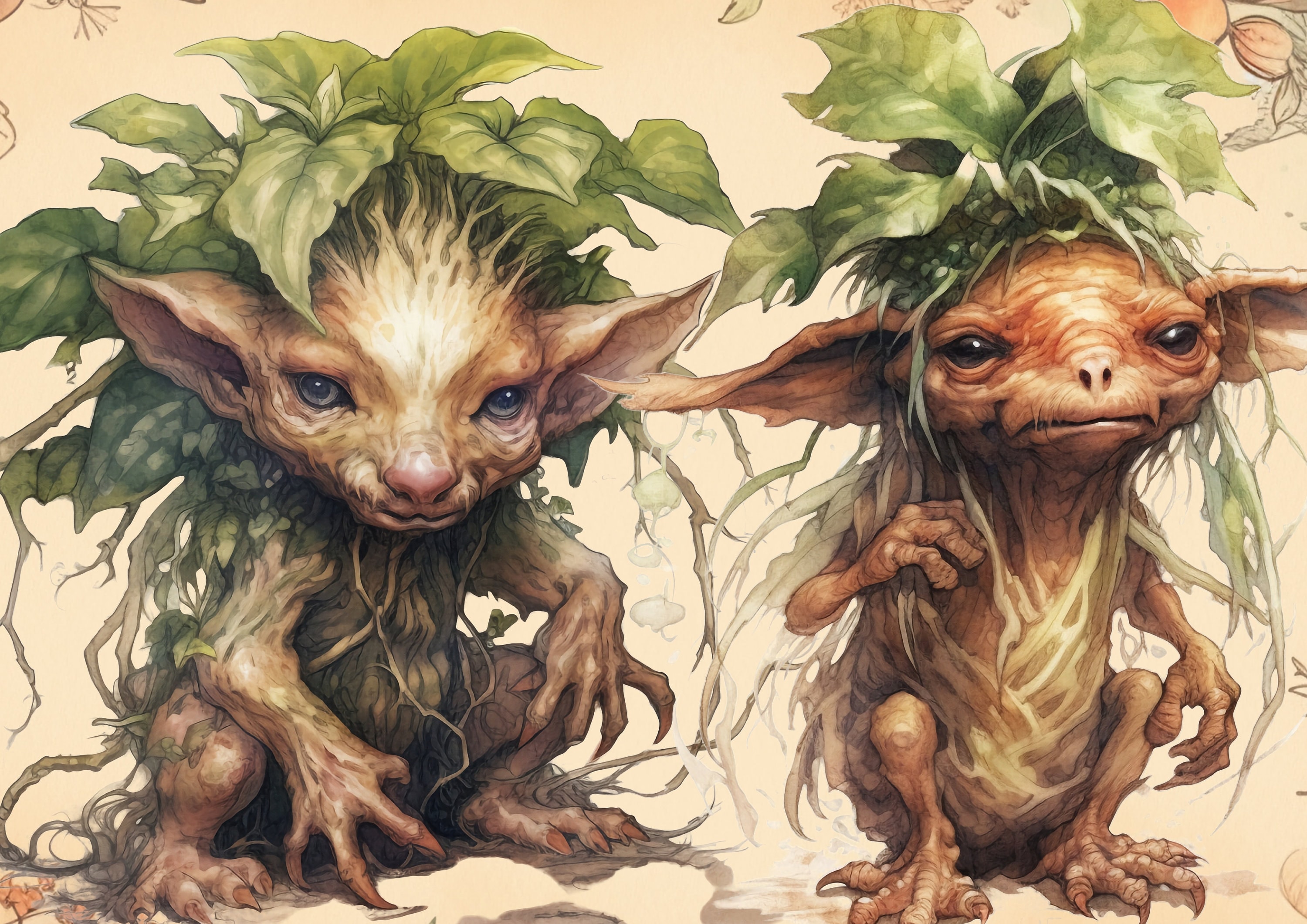 12 Imágenes Prediseñadas De Mandrágora. Fantasía, Clase De Herbología ...