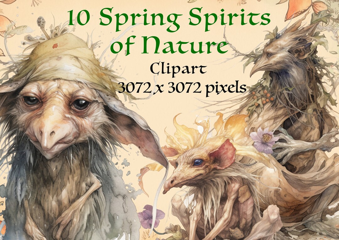 10 Spring Spirits of Nature PNG. Fantasía, Nature Spirit, Elemental ...