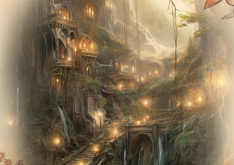 Greetings From Rivendell / 13 PNG Bundle/ Fantasy/ Elf / Elven / Lotr ...