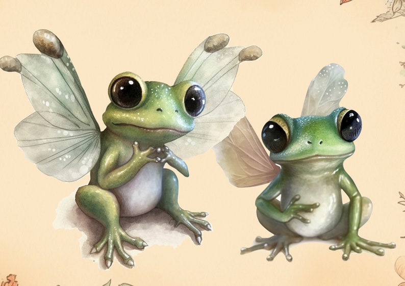 14 Fairy Frogs PNG. Fairycore Fantasy. Goblincore Fairy. Cottagecore ...