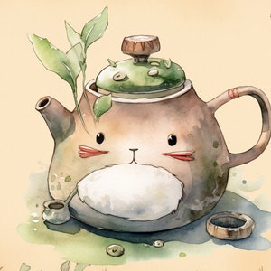 17 Ghibli Tea Clipart Bundle. PNG Forest Cottagecore Anime PNG ...