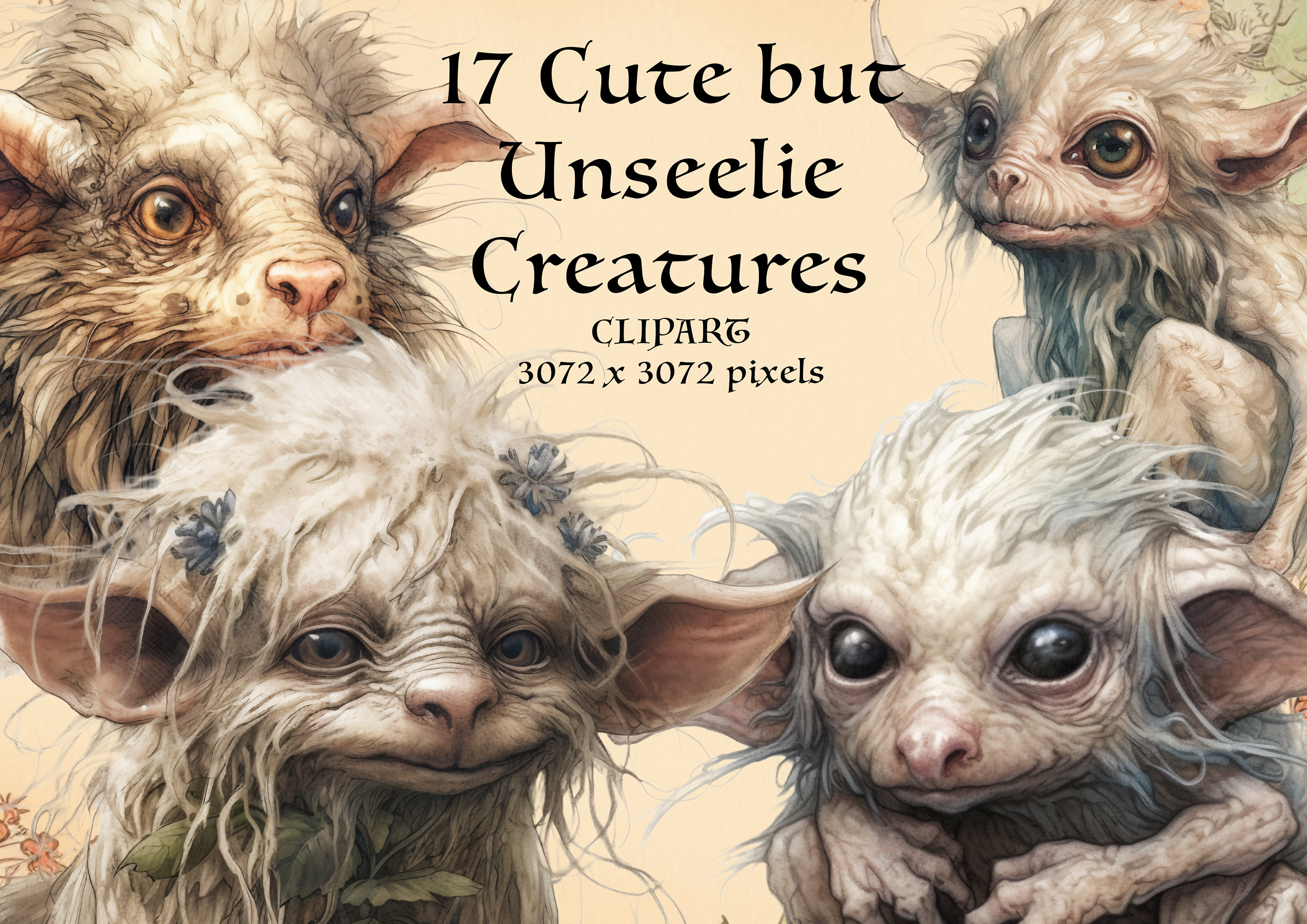 17 Cute but Unseelie Fantasy Creatures PNG. Fantasy Fairy Mabon. Spiderwick. Witchcraft Clipart ...
