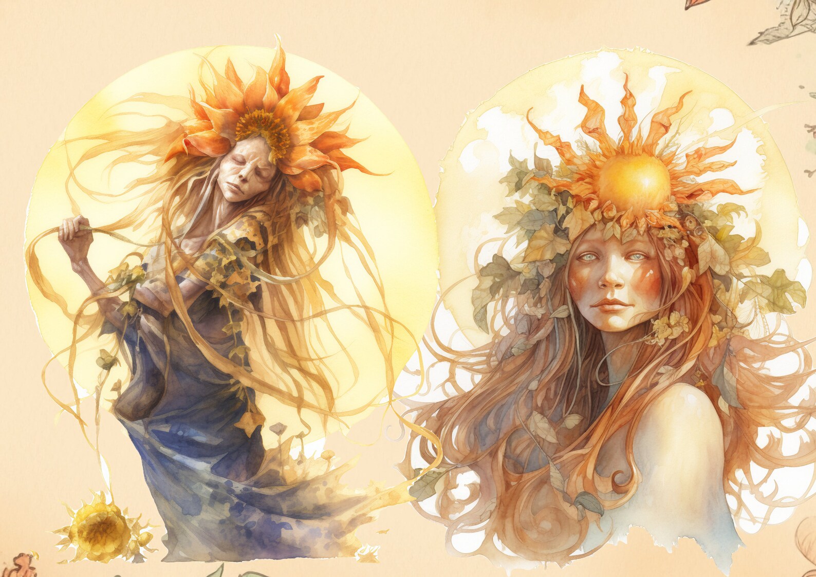 14 Summer Sun Goddess PNG. Litha. Witchcraft, Wicca Summer Solstice ...