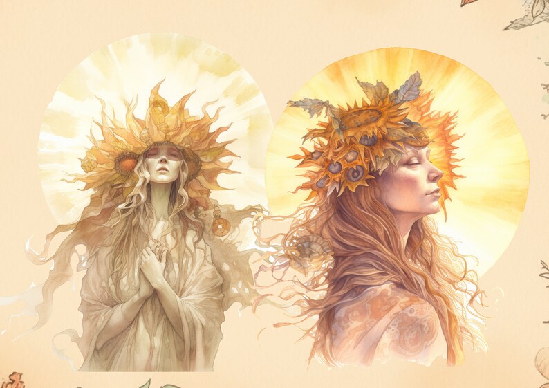 14 Summer Sun Goddess PNG. Litha. Witchcraft, Wicca Summer Solstice ...