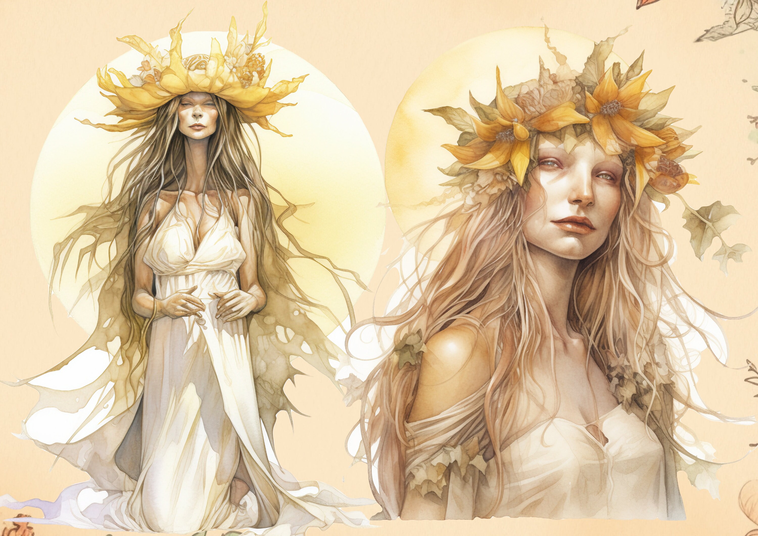 14 Summer Sun Goddess PNG. Litha. Witchcraft, Wicca Summer Solstice ...
