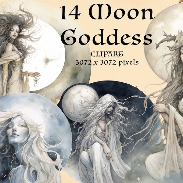Moon Goddess Art - Etsy