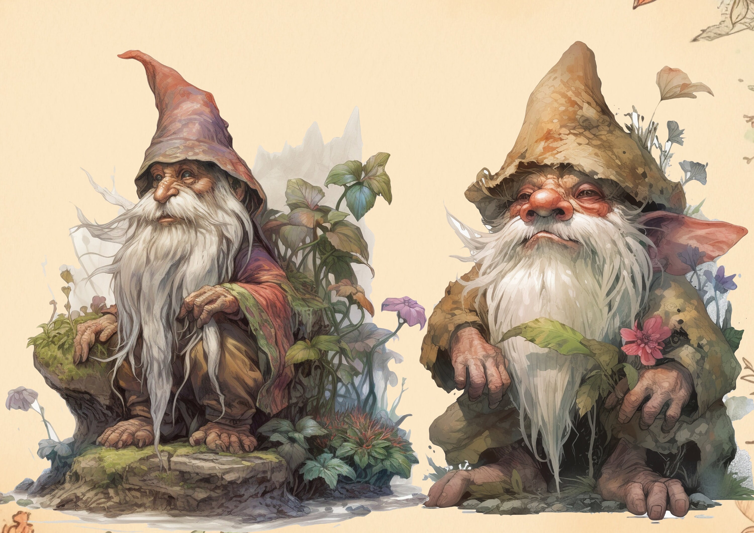 16 Garden Gnomes PNG. Fantasy. Magic Creatures. Fantastic Creatures ...