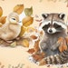 17 Cute Animals in the Autumn Forest. Fall Aesthetic Rural Cottagecore ...