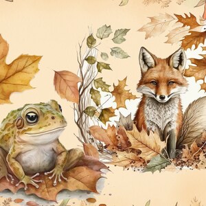 17 Cute Animals in the Autumn Forest. Fall Aesthetic Rural Cottagecore ...