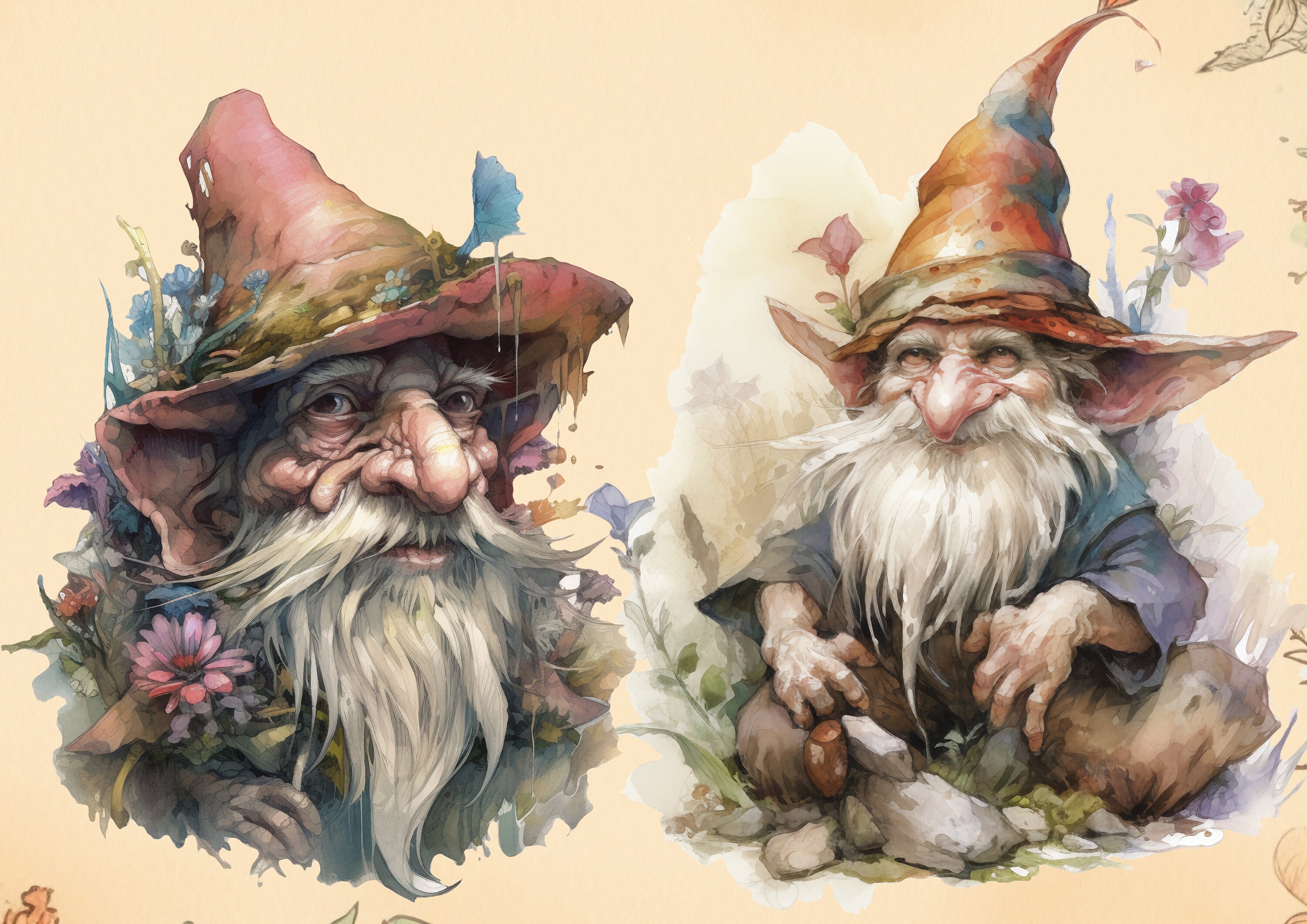 16 Garden Gnomes PNG. Fantasy. Magic Creatures. Fantastic Creatures ...