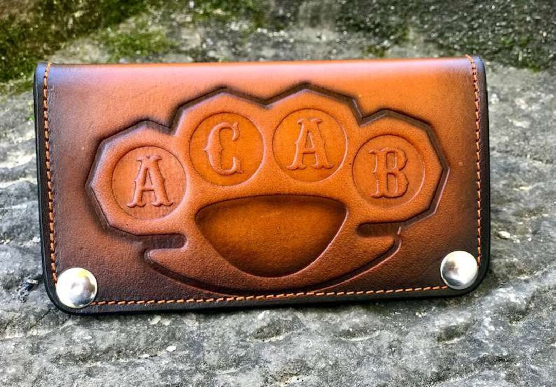 Handmade Long Leather Old School Wallet, Top Quality Wallet, Dad Gift ...