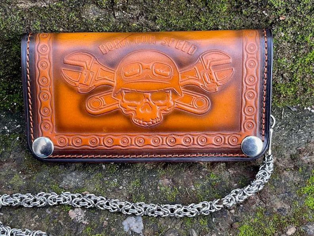 Handmade Long Leather Old School Wallet, Top Quality Wallet, Dad Gift ...