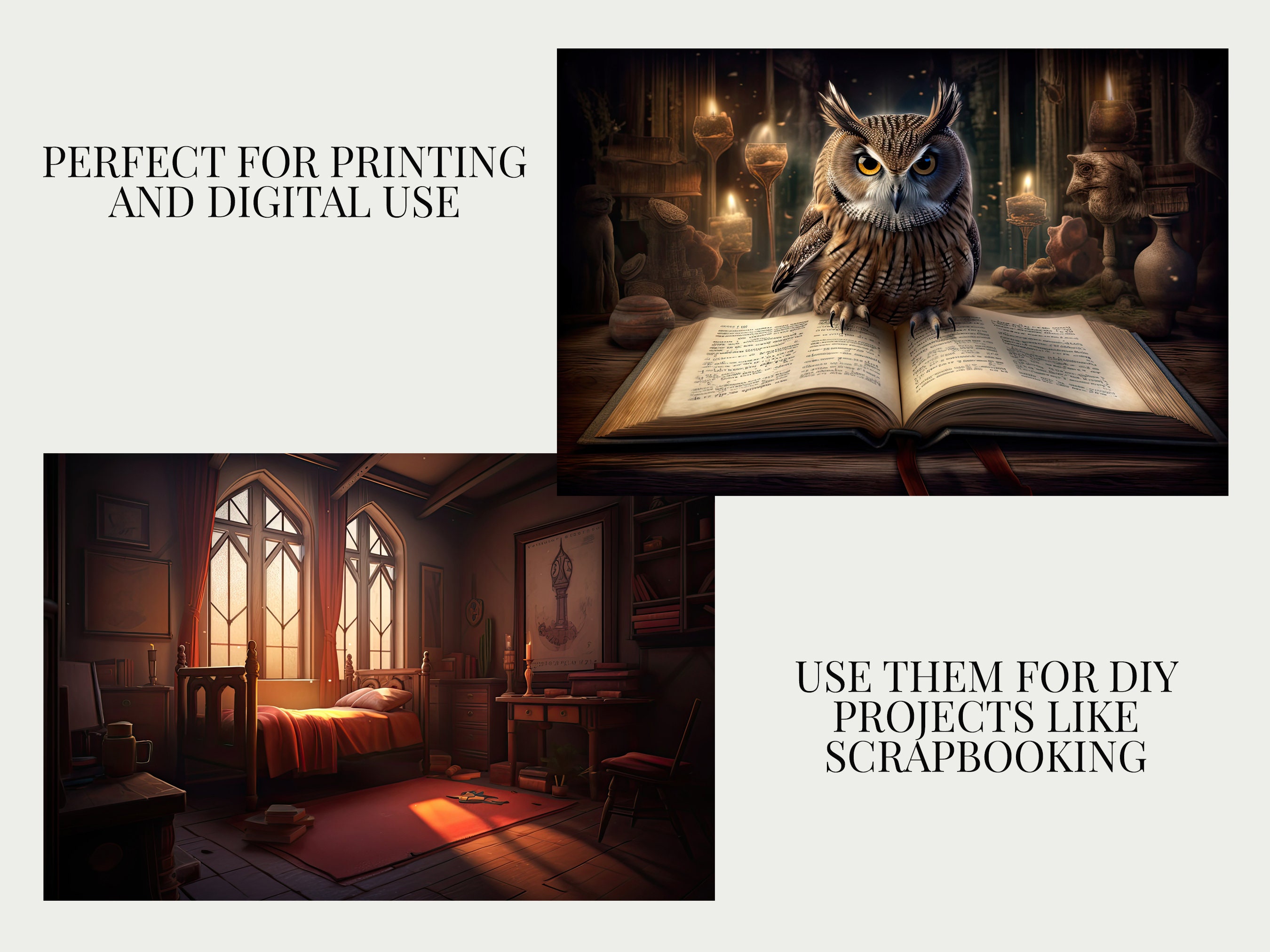 Wizarding School Digital Paper Commercial Use Wizard Academy - Etsy