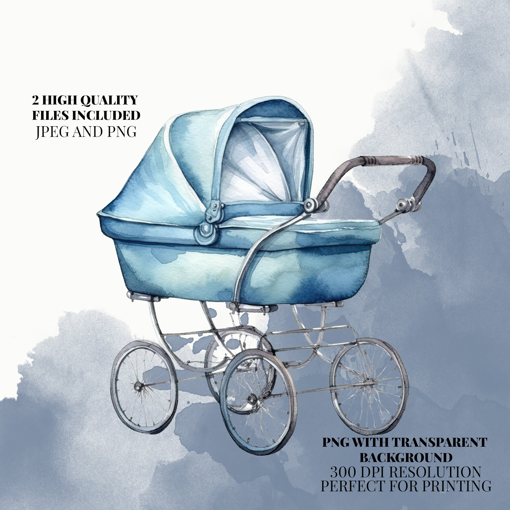 Baby Shower Watercolor Bundle PNG Commercial Use Clip Art, Set of 20 ...