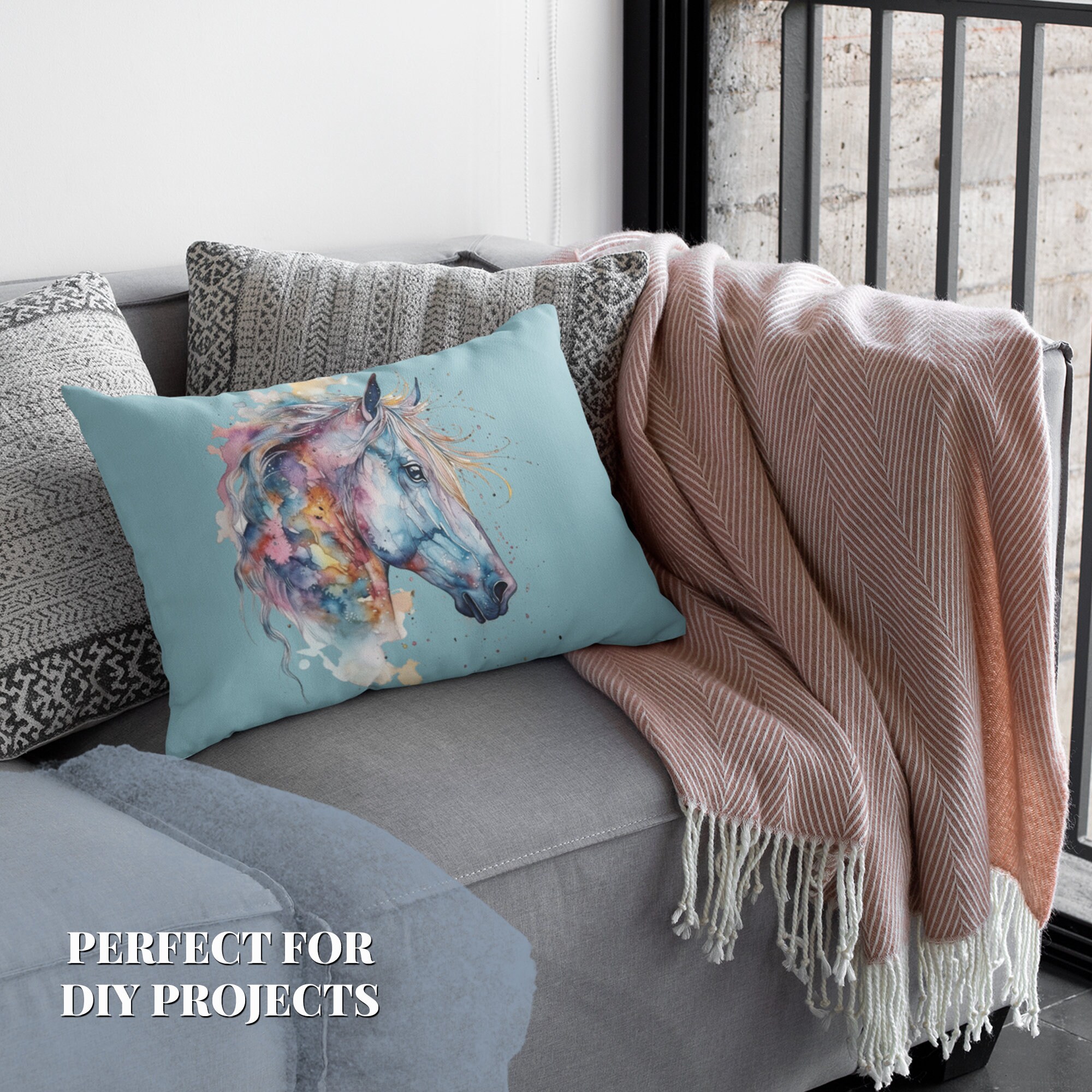 Horse Watercolor PNG Commercial Use Clip Art Rainbow Horse - Etsy