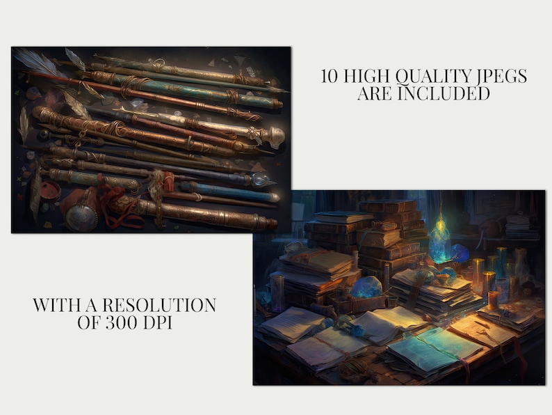 Wizard Magic Artifacts Digital Paper Commercial Use Wizard - Etsy