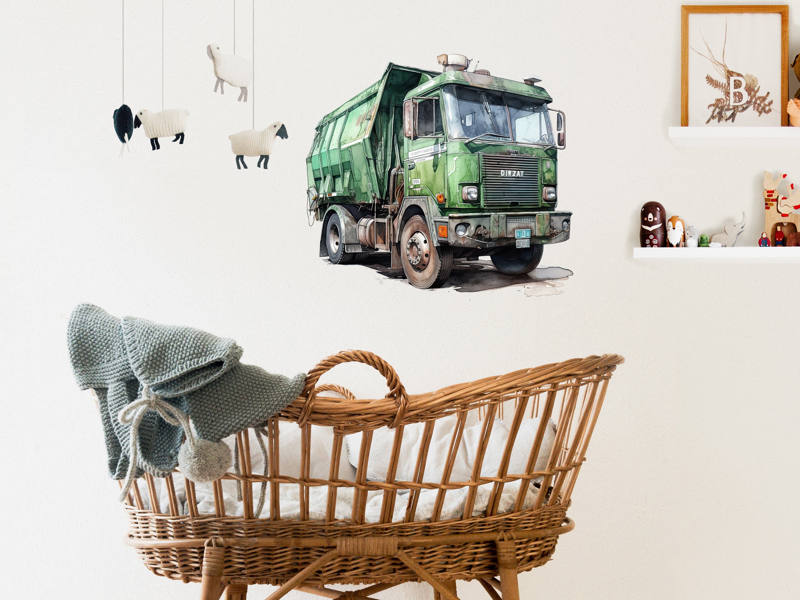 Garbage Truck Watercolor PNG Commercial Use Clip Art - Etsy