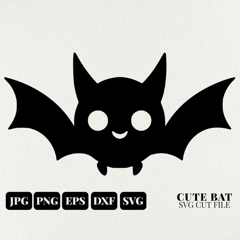Cute Bat SVG Commercial Use Clip Art, Halloween Svg, Halloween Decors ...