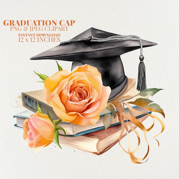 Orange Graduation Cap Clip Art