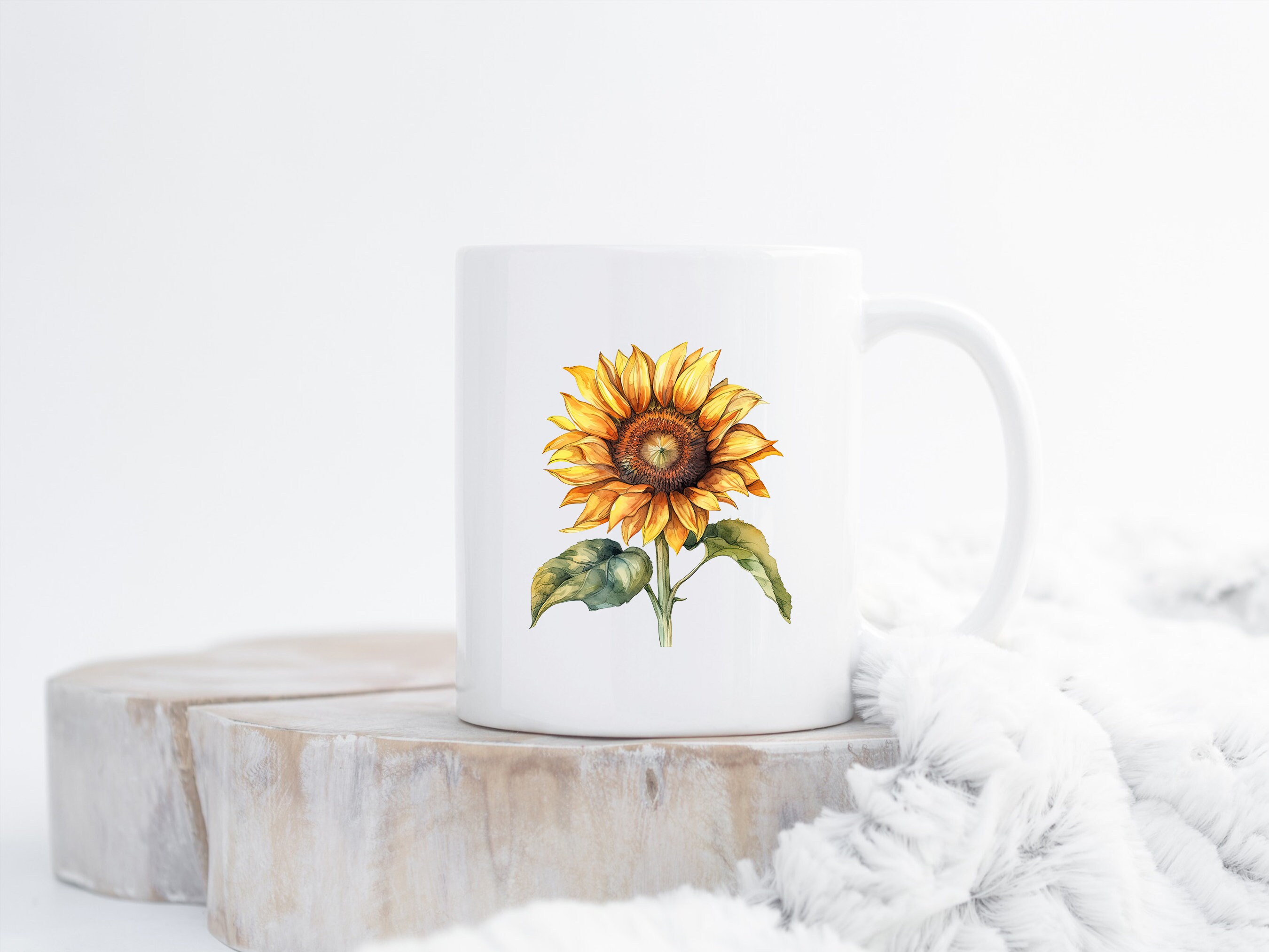 Watercolor Sunflower PNG Commercial Use Clip Art Bundle Set - Etsy