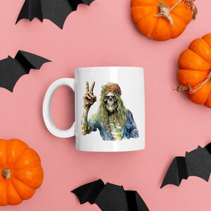 Hippie Zombie Watercolor PNG Commercial Use Clip Art Fall - Etsy