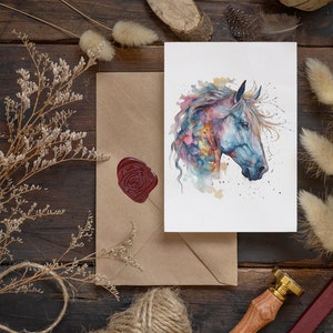 Horse Watercolor PNG Commercial Use Clip Art, Rainbow Horse Art Clipart ...