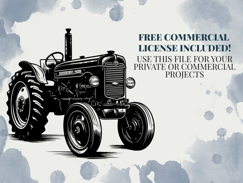 Farm Tractor SVG Commercial Use Clip Art, Farm Clipart, Farm Animal Svg ...