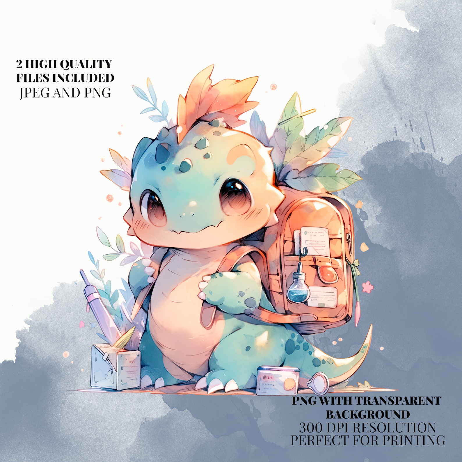 Cute School Dinosaur PNG Commercial Use Clip Art Last Day of - Etsy