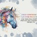 Horse Watercolor PNG Commercial Use Clip Art Rainbow Horse - Etsy