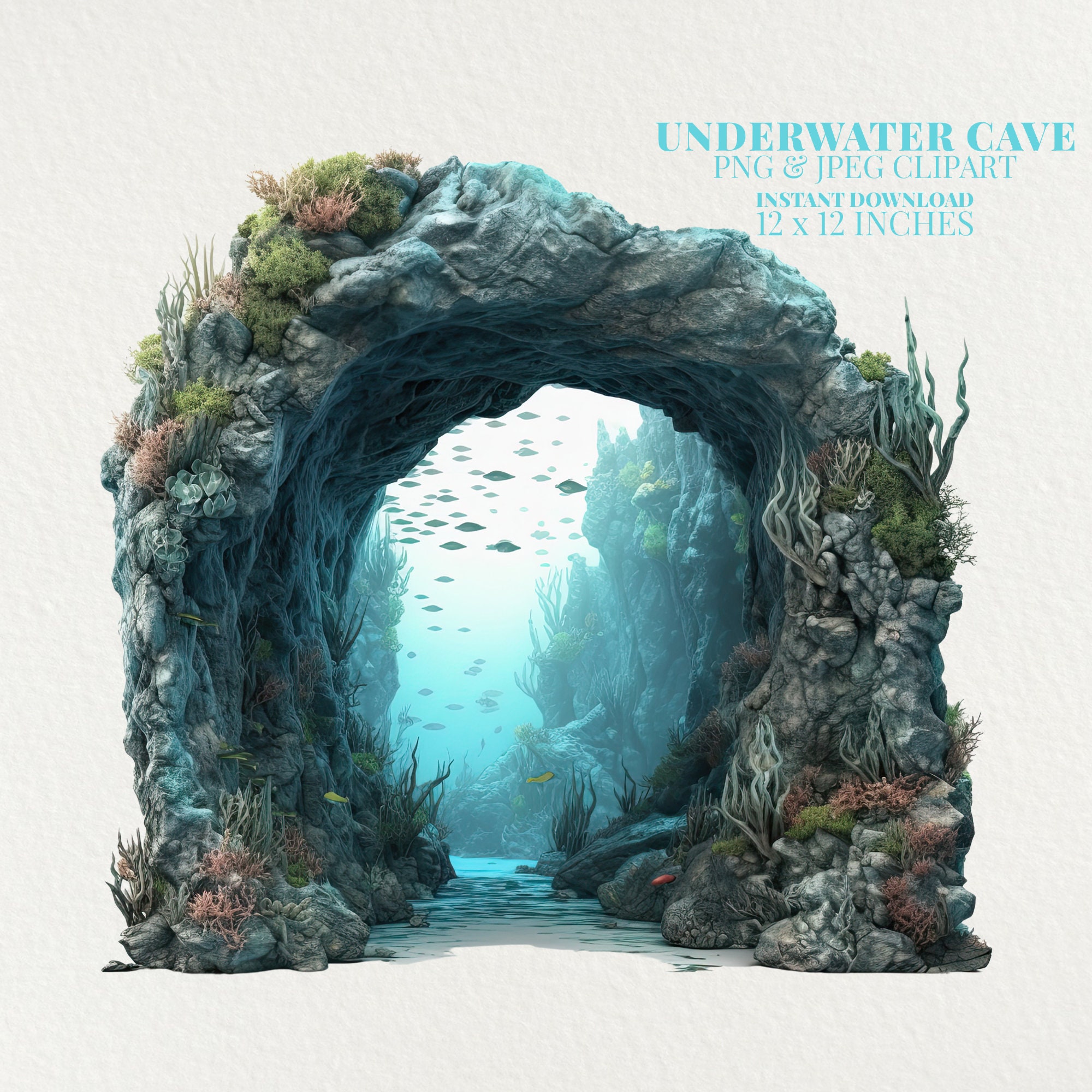 Underwater Cave Clipart