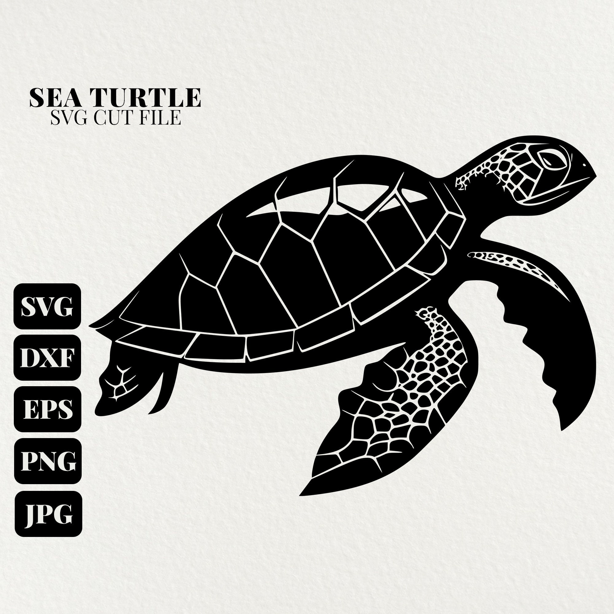 Sea Turtle SVG Commercial Use Clip Art, Ocean Clipart, Turtle Svg, Sea ...