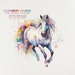 Horse Watercolor PNG Commercial Use Clip Art Rainbow Horse - Etsy