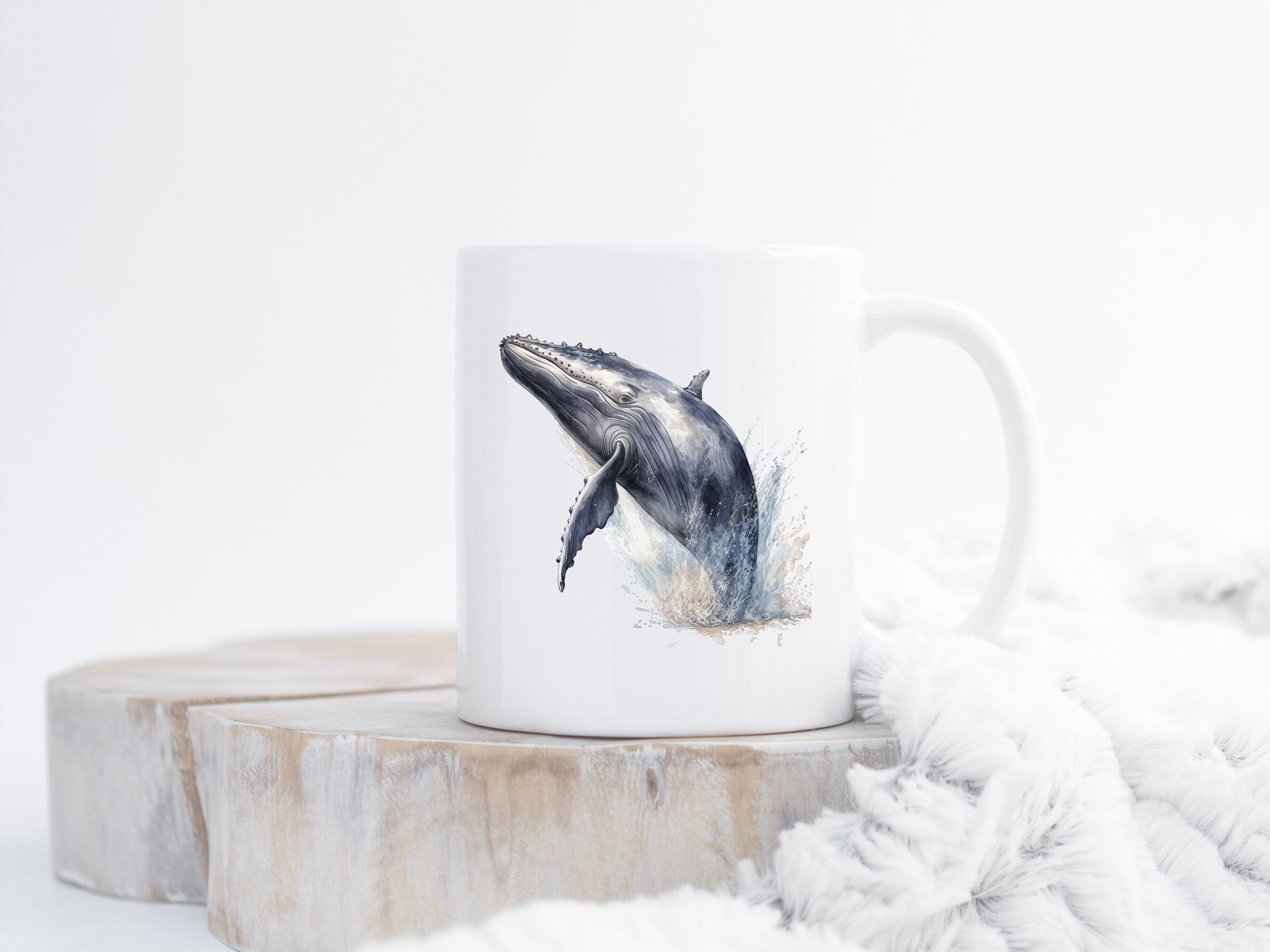 Humpback Whale Watercolor PNG Commercial Use Clip Art, Sea Art Clipart ...