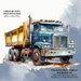Dump Truck Watercolor PNG Commercial Use Clip Art, Construction Truck ...