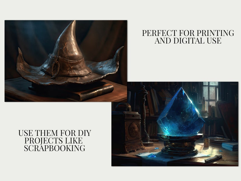 Wizard Magic Artifacts Digital Paper Commercial Use Wizard - Etsy