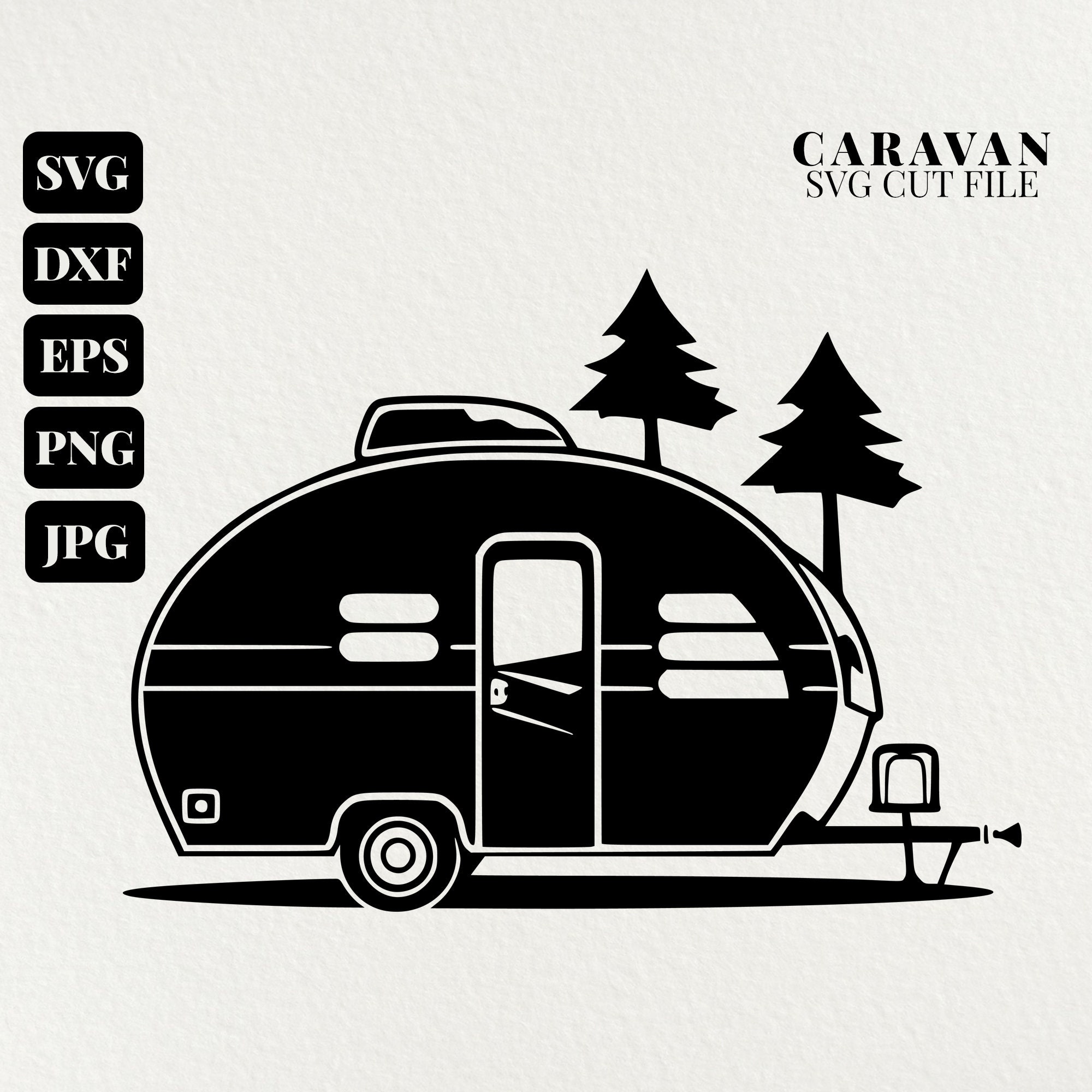 Camper SVG Commercial Use Clip Art, Travel Clipart, Caravan Svg, Travel ...