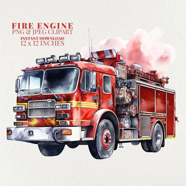 Fire Engine Clip Art - Etsy