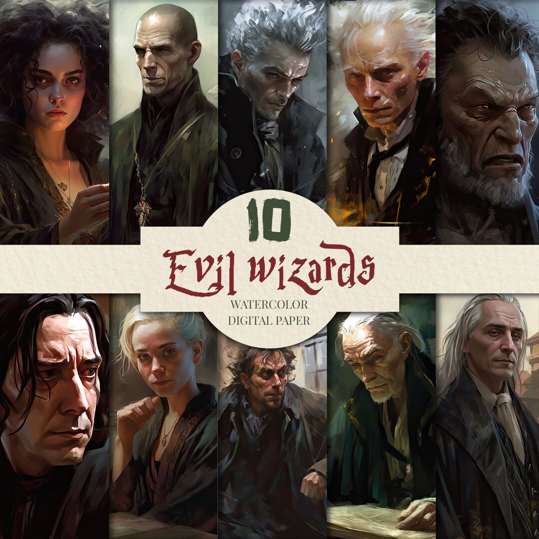 Evil Wizards Digital Paper Commercial Use Wizard Academy JPEG - Etsy