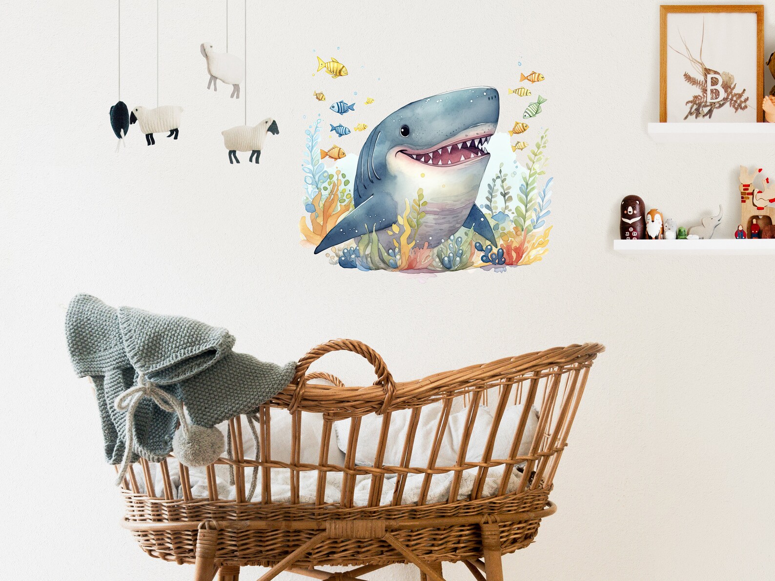 Baby Shark Watercolor PNG Commercial Use Clip Art, Baby Shark Birthday ...